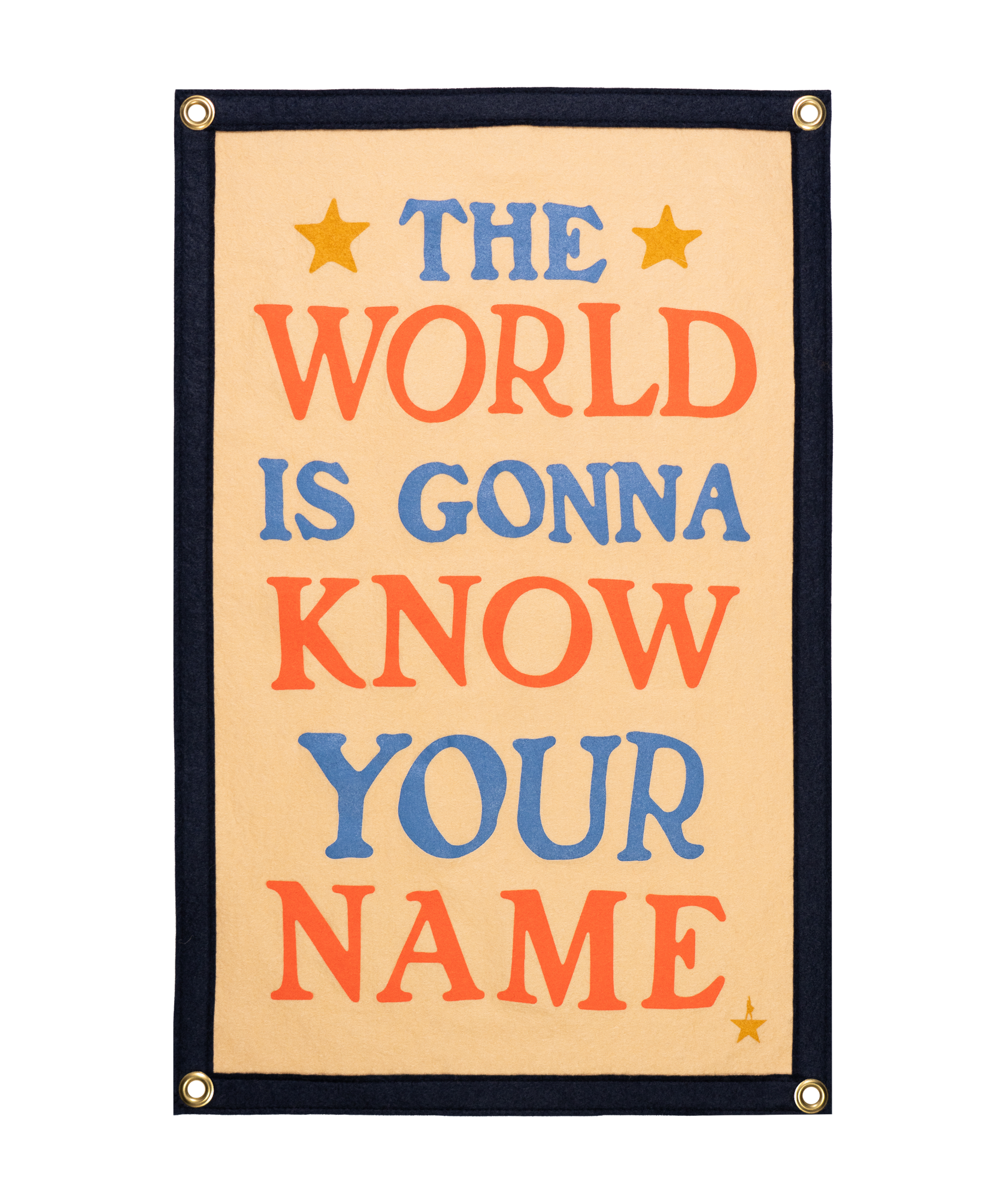 The World Is Gonna Know Your Name Camp Flag | Hamilton x Oxford Pennant