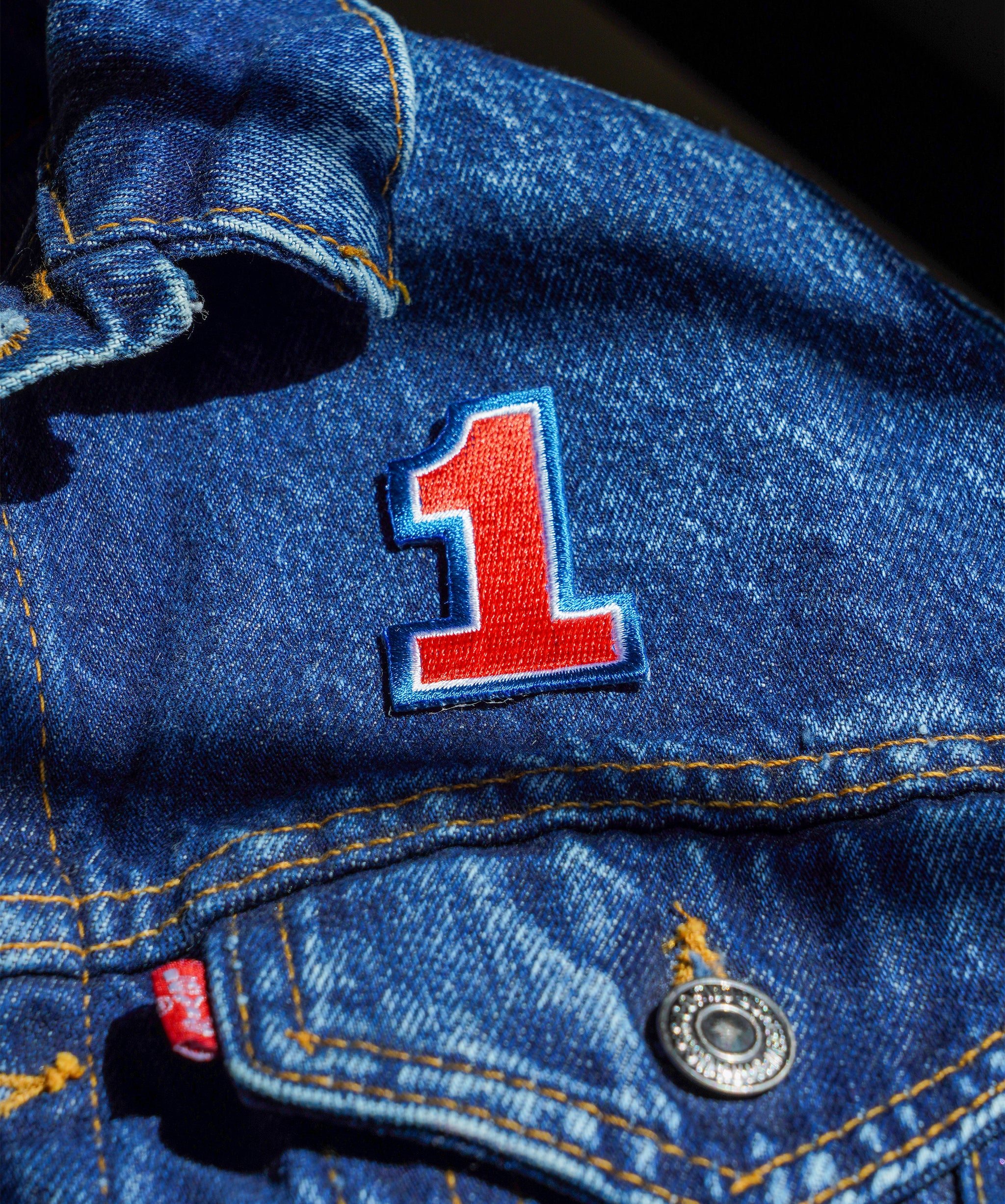 #1 Embroidered Patch | Oxford Pennant