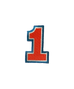 #1 Embroidered Patch | Oxford Pennant
