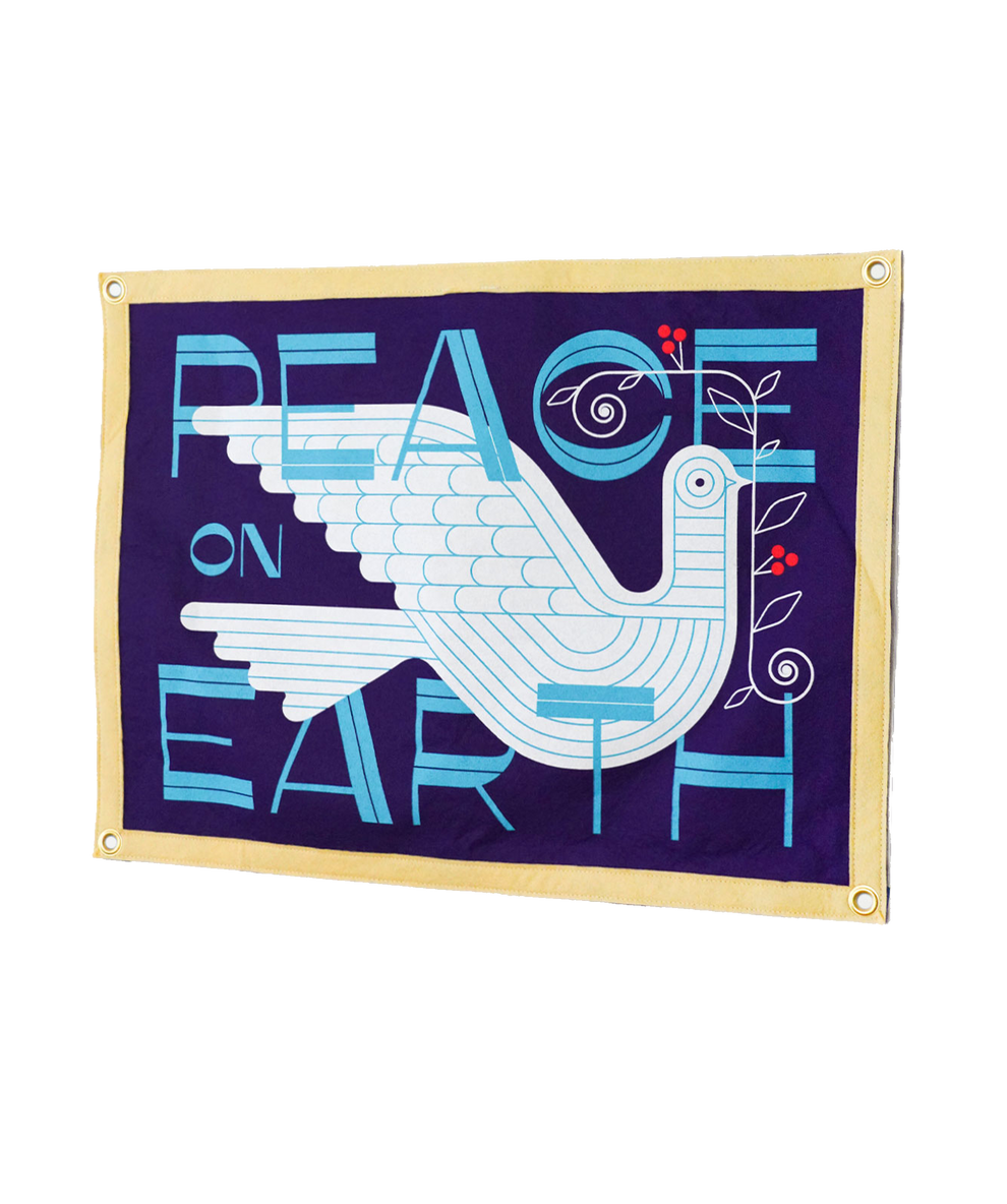 Peace On Earth Camp Flag | Invisible Creature x Oxford Pennant