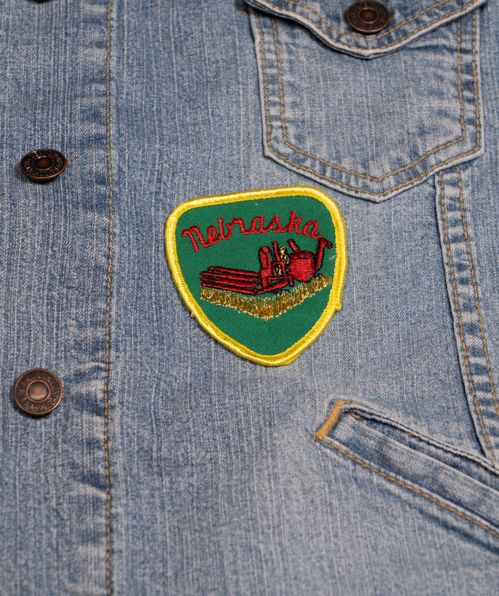 Vintage Nebraska Embroidered Patch | Oxford Pennant