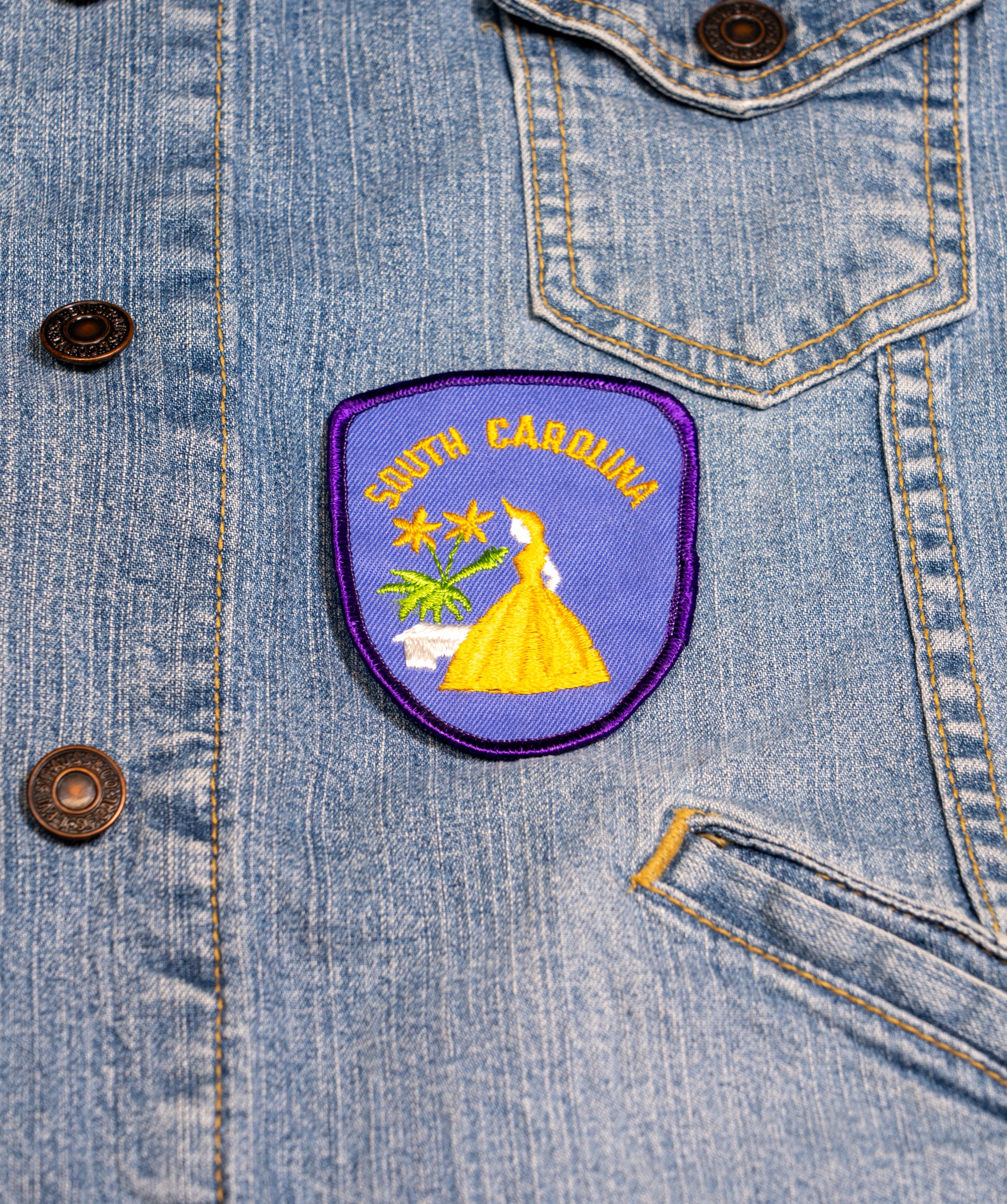 Vintage South Carolina Embroidered Patch | Oxford Pennant